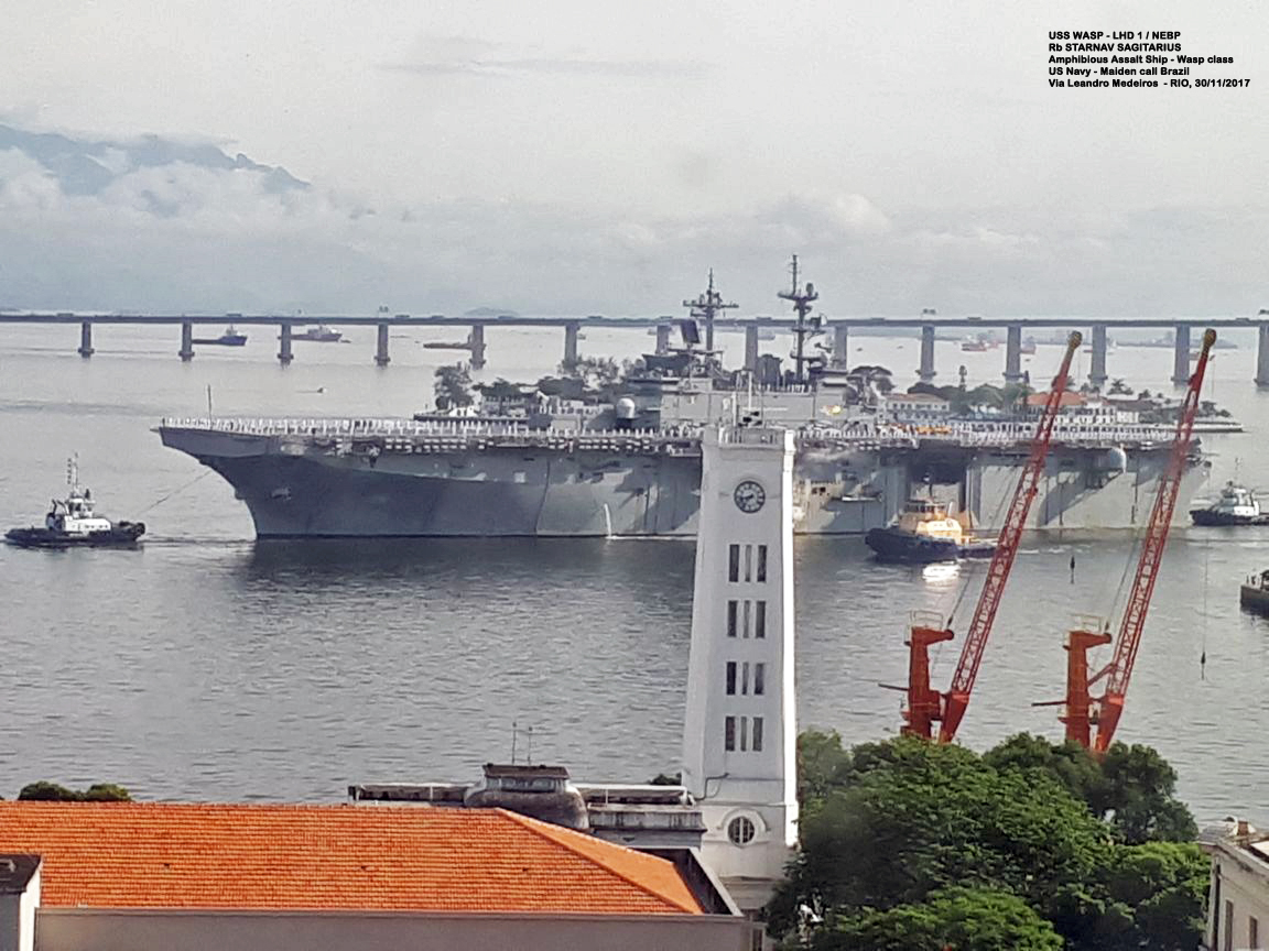 Santos Shiplovers: USS Wasp - LHD 1 / NEBP, Berthing Rio de Janeiro ...