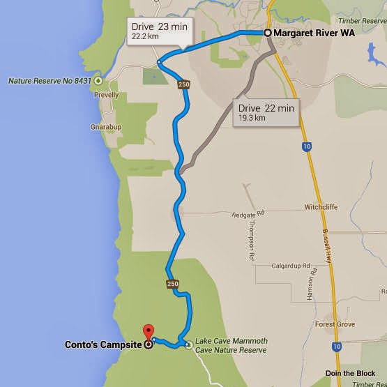 Doin' The Block: Day 97 – 13/3/14 – Margaret River – Conto Campground WA