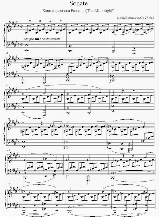 Beethoven - Moonlight Sonata | Partituras para Piano