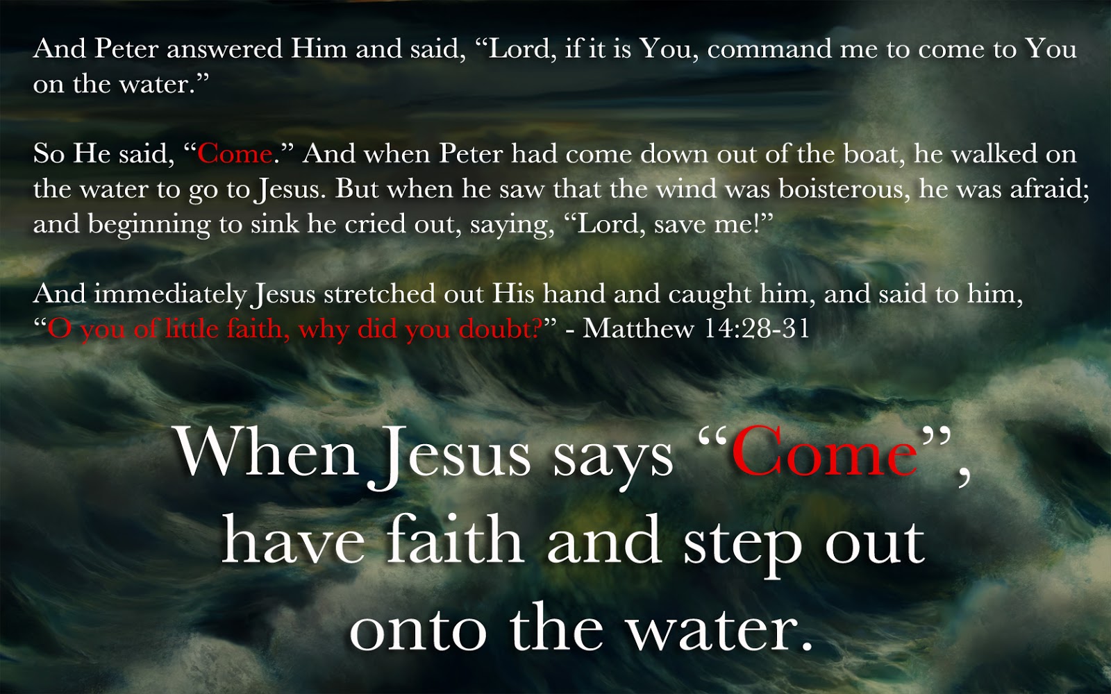 Living for God: Faith vs. Fear
