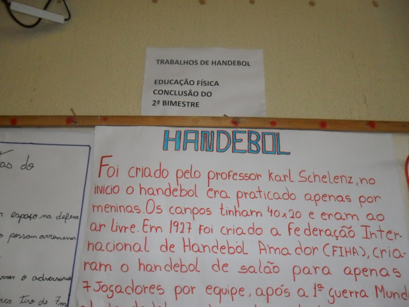 E.E.B. Luiz Coradi: Trabalho Handebol