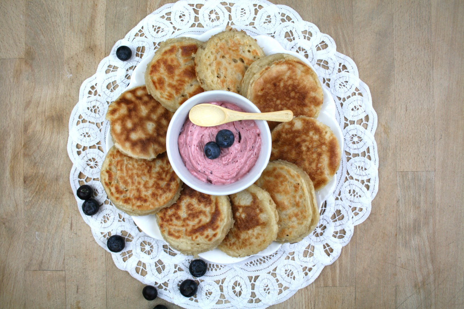 Crumpets With Blueberry Butter
