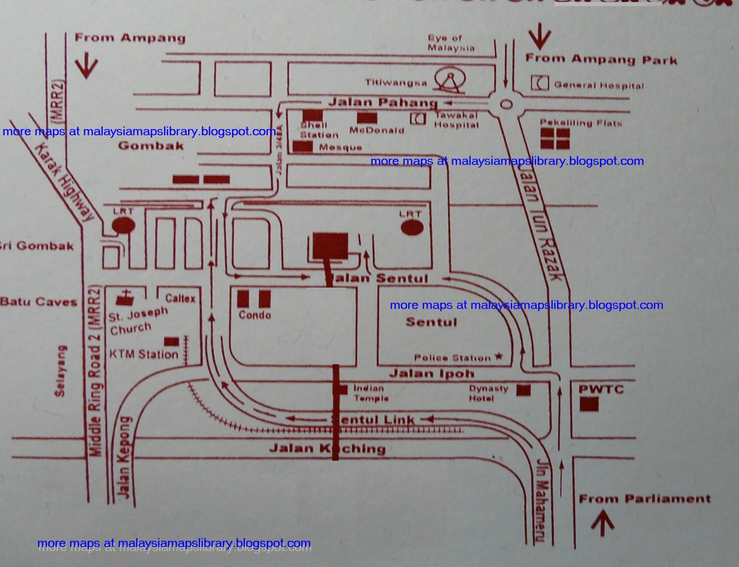 Malaysia Maps Library: Map of Jalan Sentul