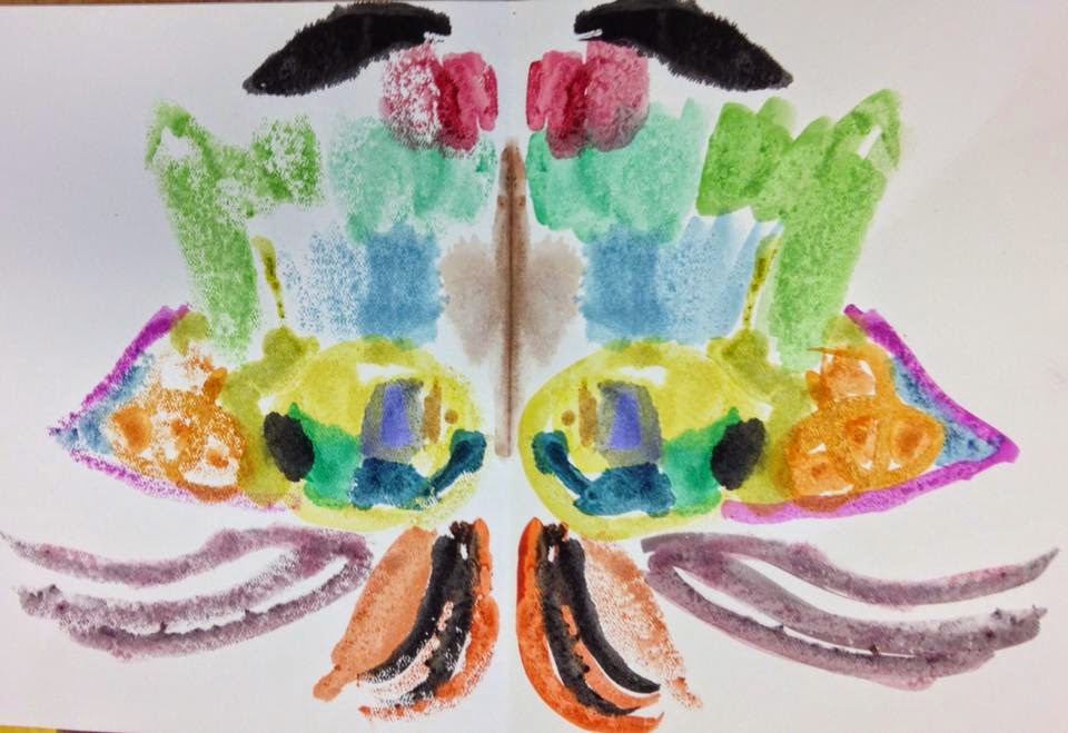 Into The Woods Road Art Studio: Symmetrical Insects Monoprints