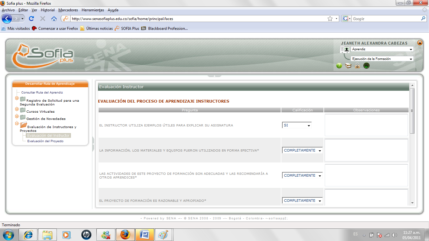 CURSO TIC: SOFIA PLUS