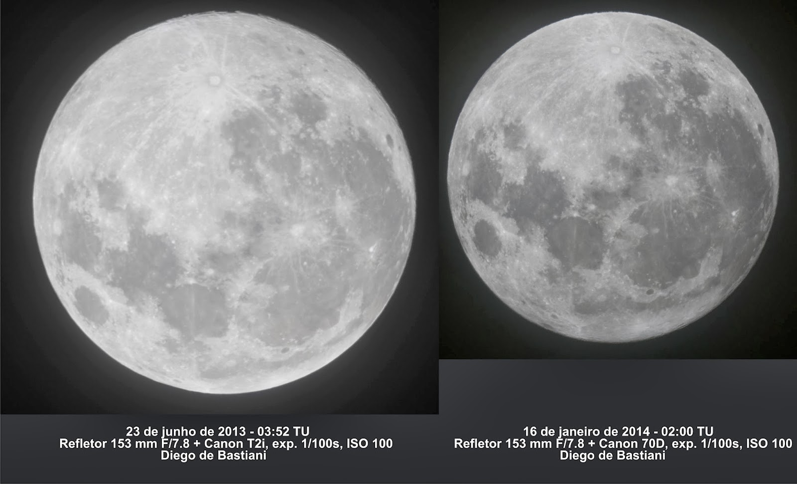 COMPARATIVO ENTRE A LUA DE PERIGEU E APOGEU