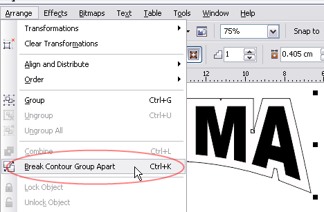 Penggabungan Perintah Contour & Extrude Dengan CorelDRAW | Belajar ...