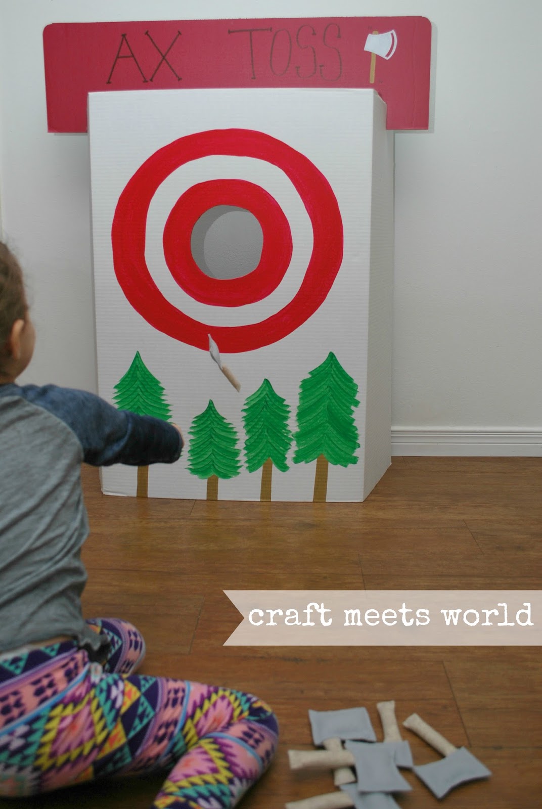 Craft Meets World: DIY 'No Sew' Axes for Ax Toss Game