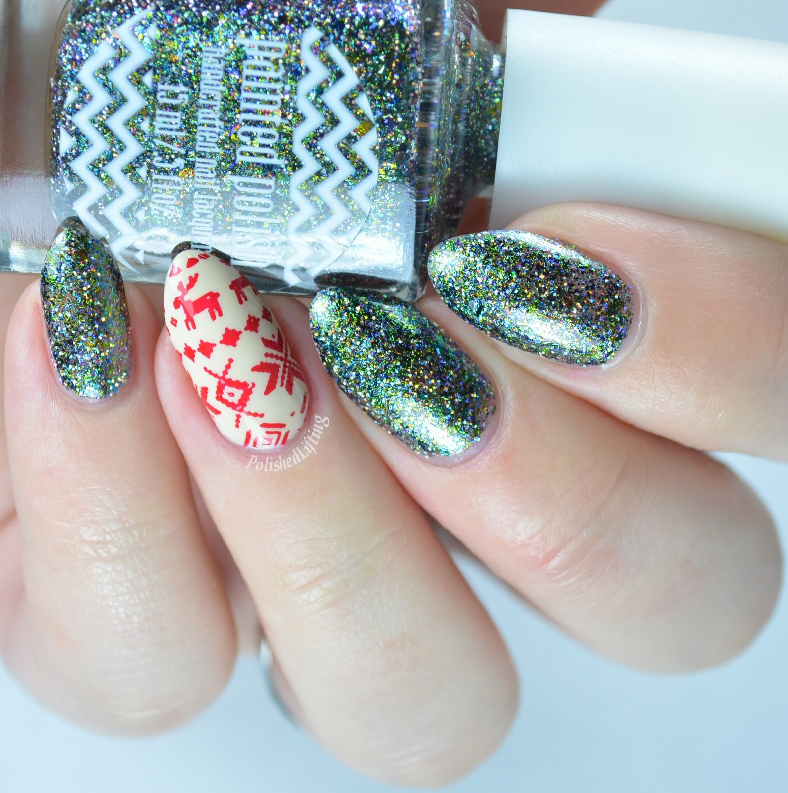 Christmas Sweater Nails featuring Zoya, Sally Hansen, and Painted ...