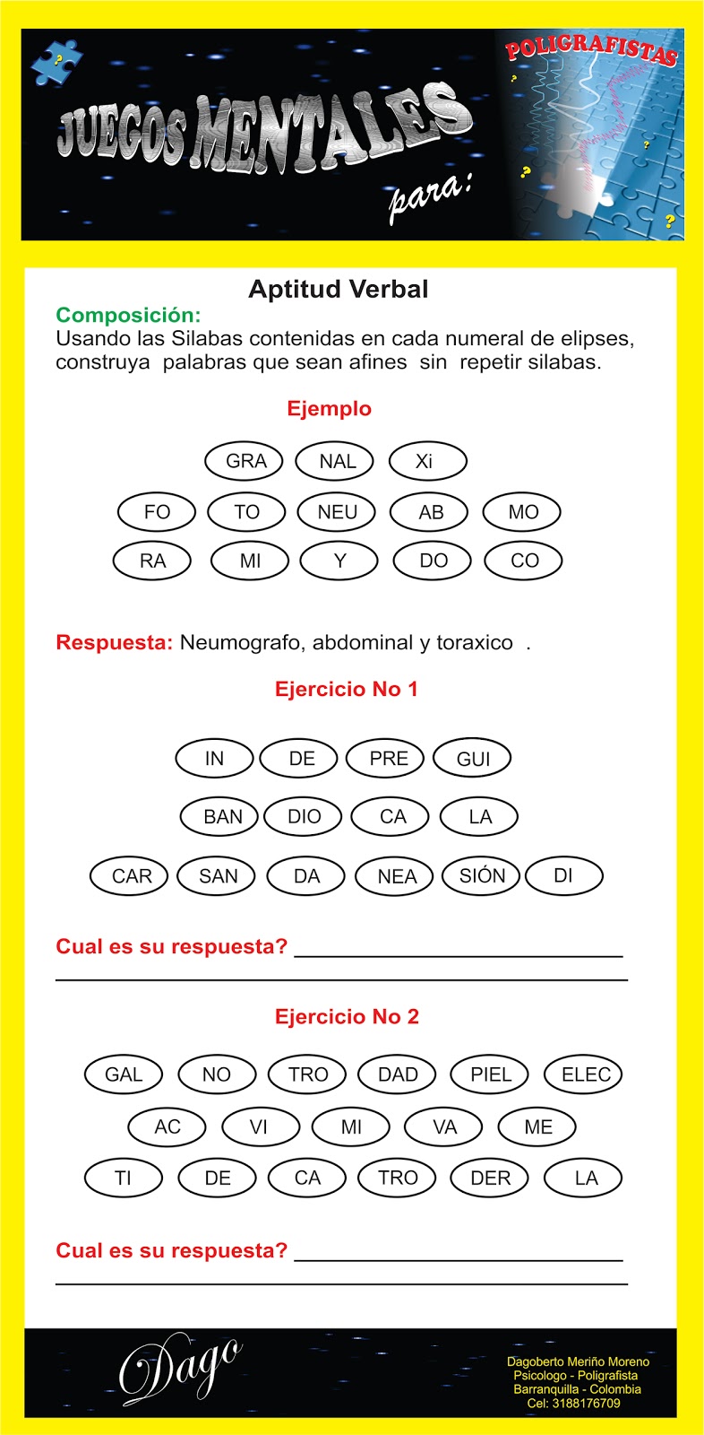 .: Realizar ejercicios mentales te ayudan a desarrollar agilidad mental ...