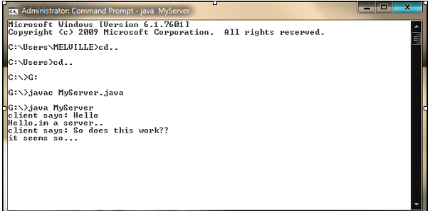 Client-Server Chat > Java Socket Programming
