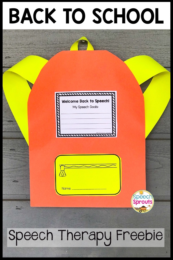 A Back To School Speech Therapy Backpack Craft Freebie - Speech Sprouts