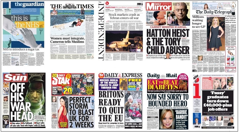 SubScribe: January front pages