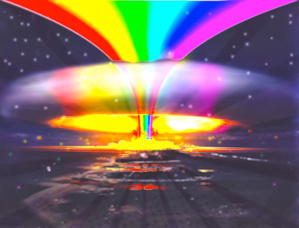 Nuclear Rainbow Wave Wallpaper