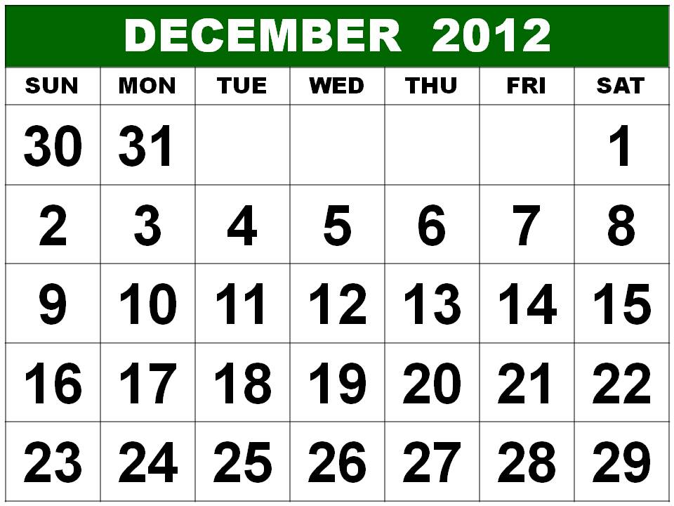 njyloolus: calendar december 2012