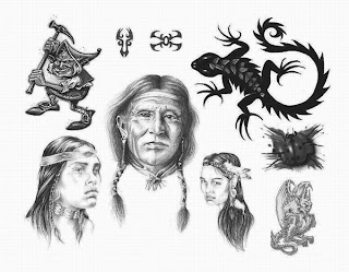 Tattoo Design Art: Apache Indian Tattoo Designs - Tattoo Flash