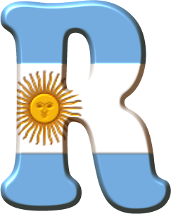 Alfabeto con la Bandera de Argentina. - Oh my Alfabetos!
