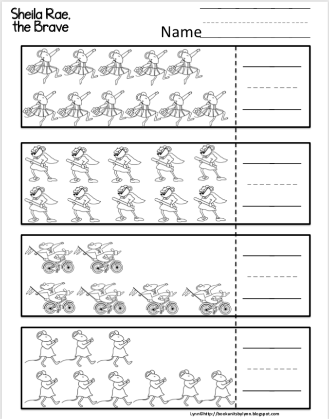 SHEILA RAE, THE BRAVE BOOK UNIT ~ Book Units by Lynn