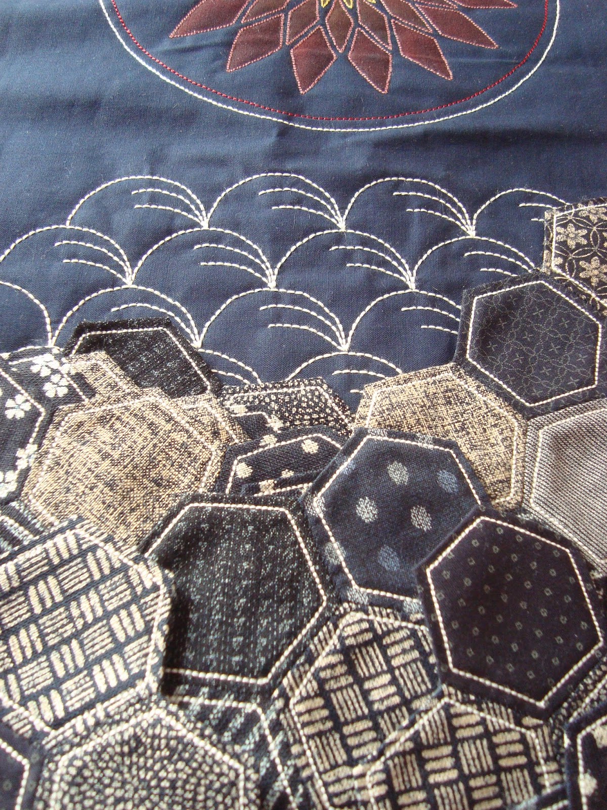 Textile Butterfly: Sashiko samples piling up!!