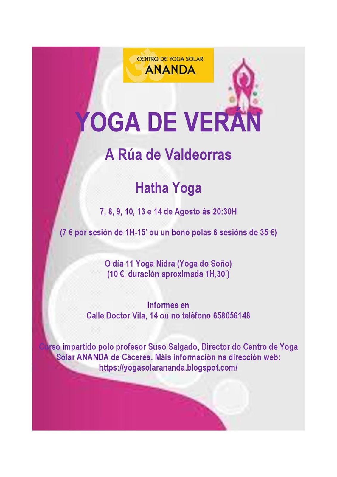 Centro de Yoga Solar Ananda - Ágora Yoga Cáceres: julio 2018