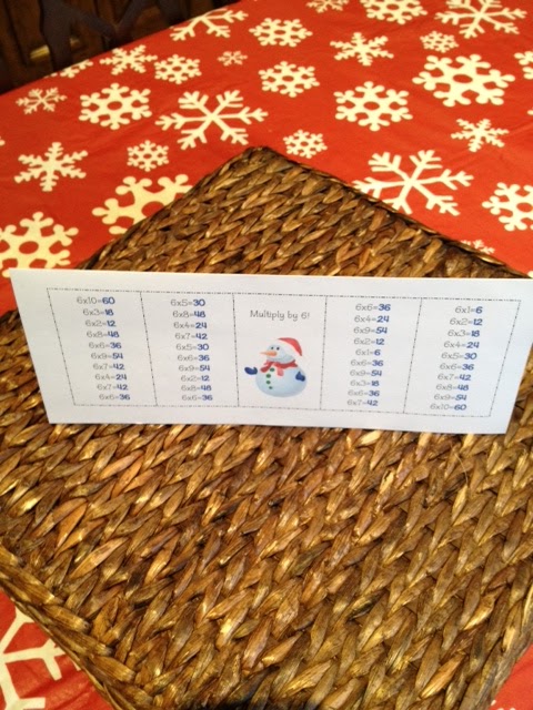 I heart Science kids: Snowmen Multiplication Tents