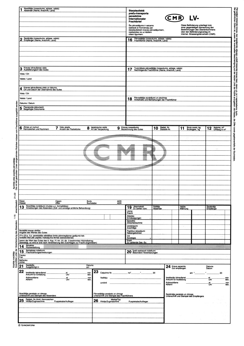 Angel Ayach El Mundo del Transporte: Como rellenar un cmr