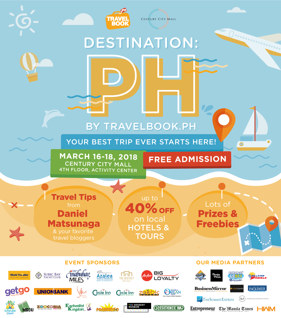 Lots of Amazing Prizes to be Given Away at TravelBook.ph’s Destination ...