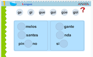 Aprendo jugando.: JA, JO, JU, JE, JI, GE, GI ( I )