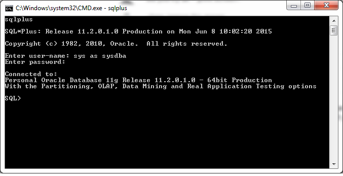 SQL*PLUS: SQL*PLUS Introduction