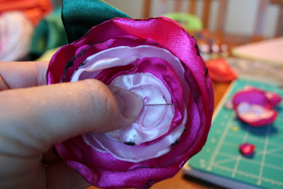with my spare time: Satin flowers