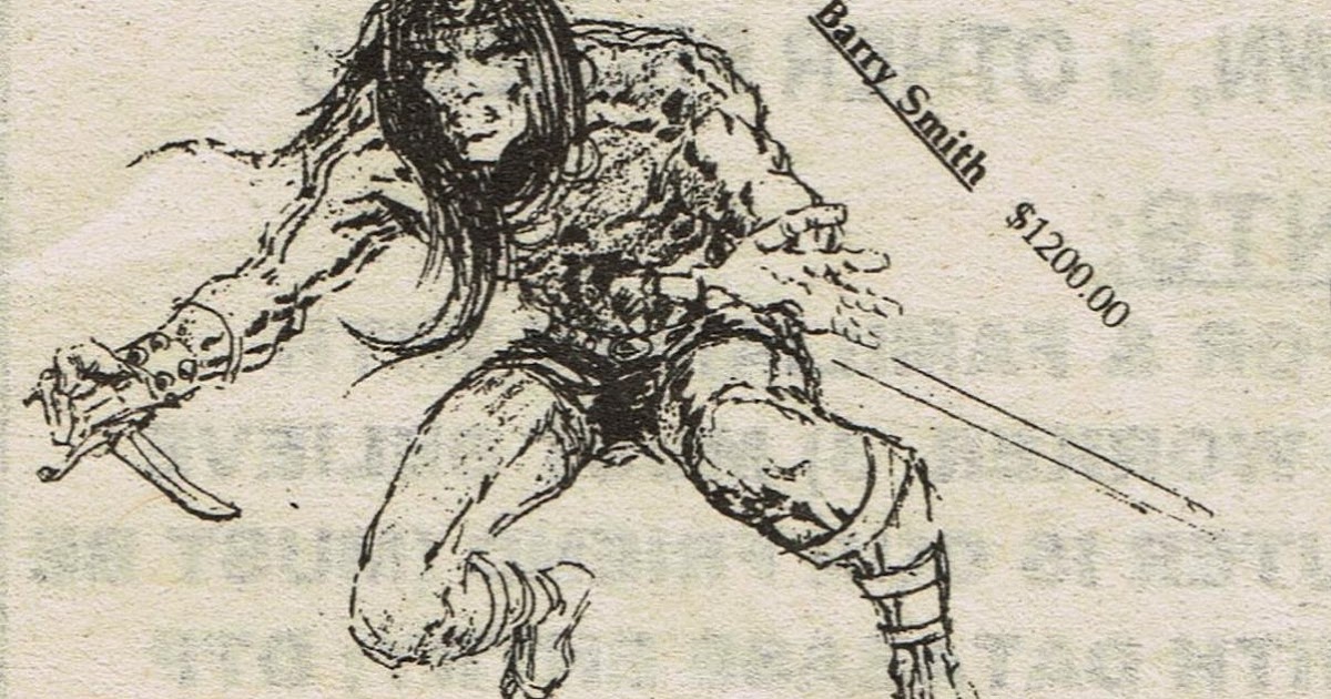 Cap'n's Comics: Original First Conan Drawing by Barry Smith For Sale!