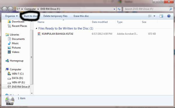 Cara Copy File Ke CD Kosong | Devid Arika