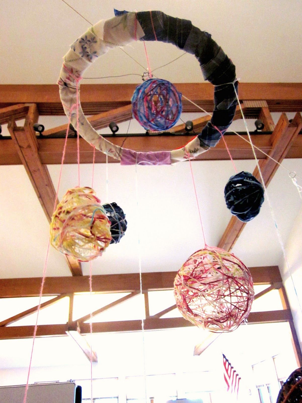 Art is Basic-- Art Teacher Blog: Finished String Ball Mobiles