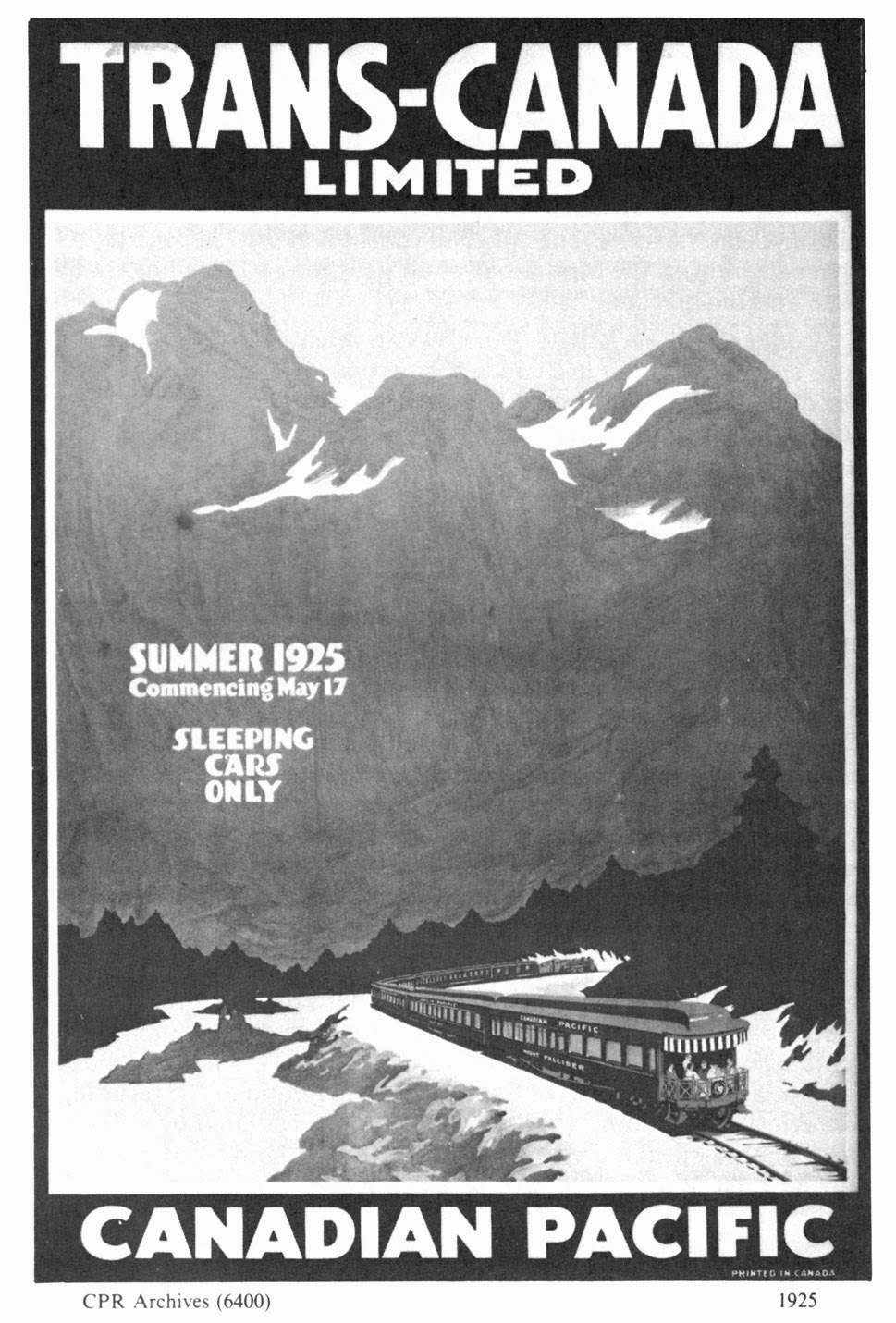 Progress is fine, but it's gone on for too long.: Trans-Canada Limited 1925