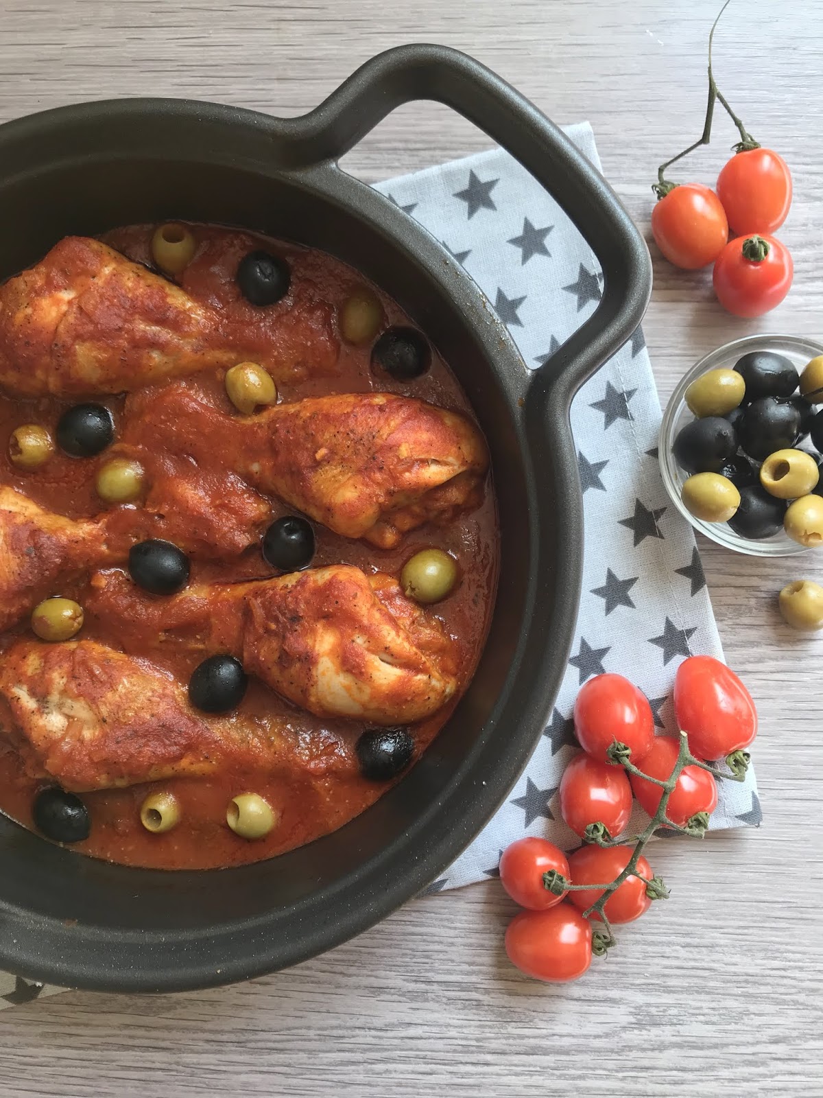 Pollo con aceitunas al estilo provenzal (con vídeoreceta). Reto CocinArte