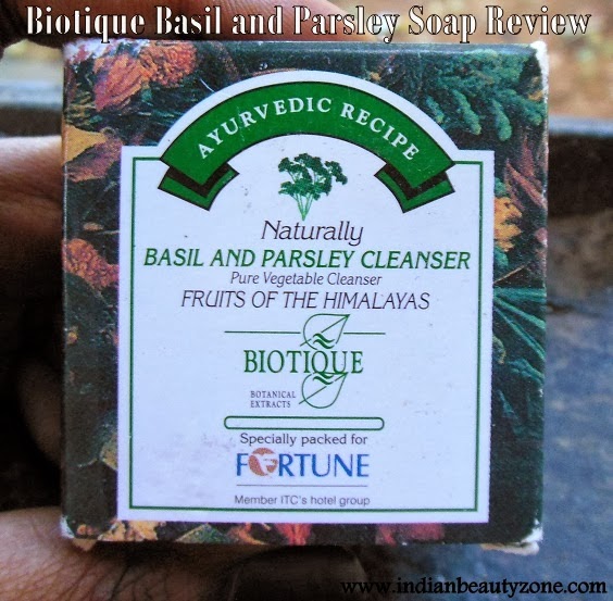 Indian Beauty Zone: Biotique Basil and Parsley Soap Review