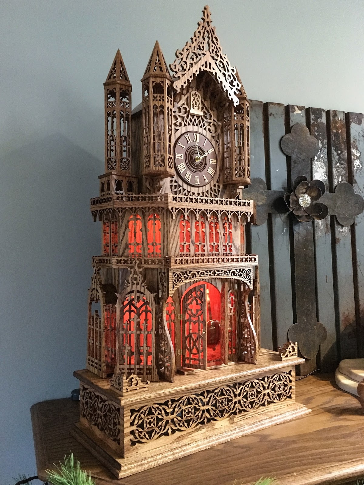 Scroll Bench: Bucket List Project: Roman Cathedral Scroll Saw Clock