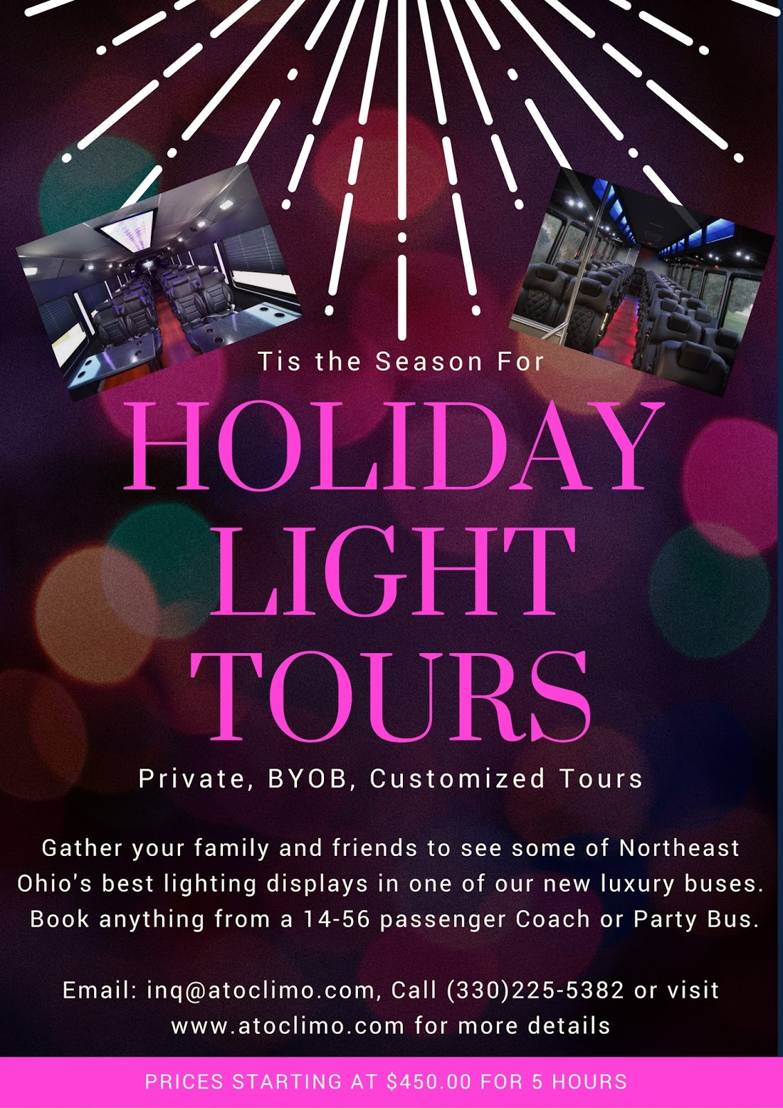 A Touch of Class Limousine Service: Northeast Ohio Holiday Light Tours