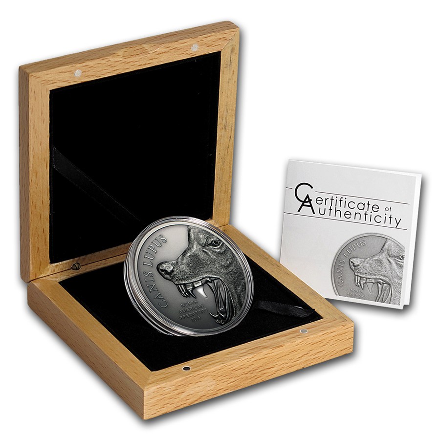White Wolf : Gray Wolf: First North American Predator Silver Coin ...