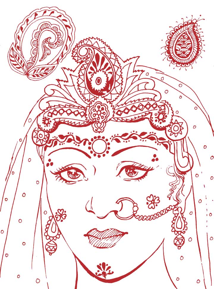 CLIP ARTS AND IMAGES OF INDIA: Mehandhi ( Marudhani )