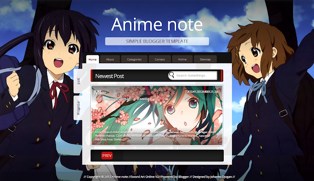 Anime Template | Download Template Anime 2017