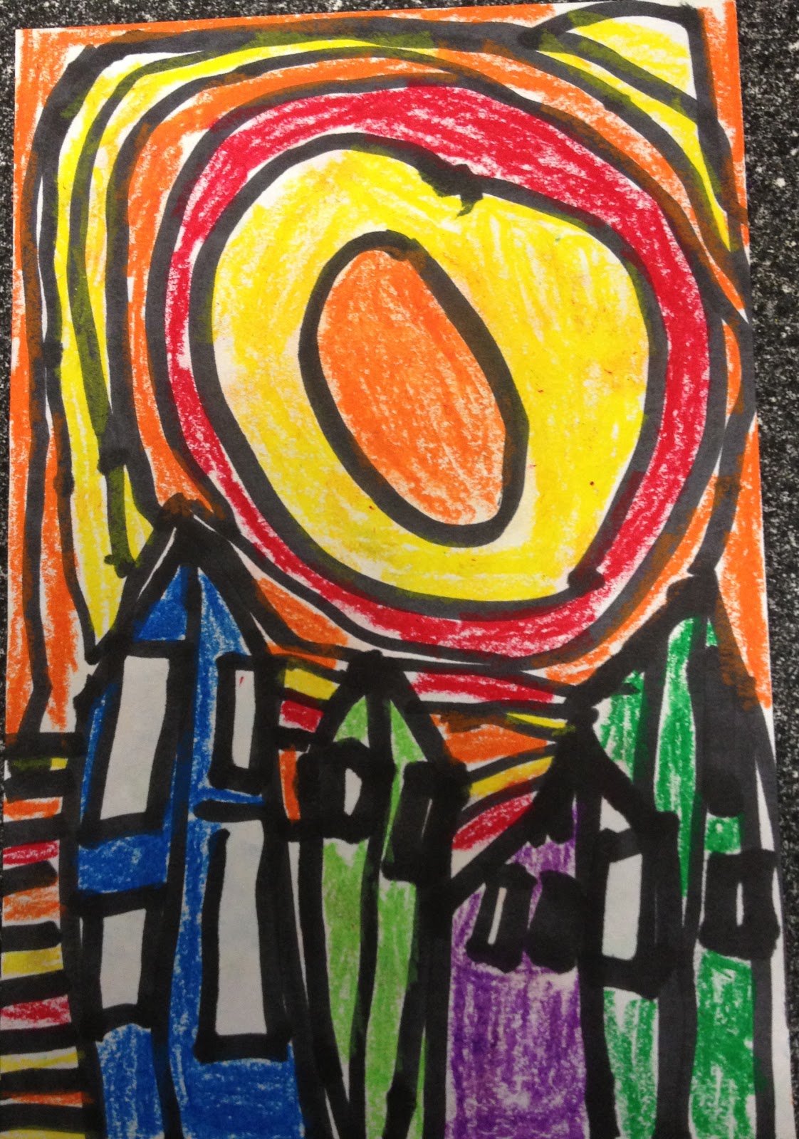 Ms. Art Teacher: Oil Pastel Cityscapes