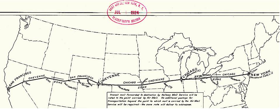 C R Smith Museum: One of the first air mail routes coast to coast.