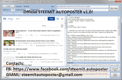 Steemit autoPoster: STEEMIT AUTOPOSTER SOFTWARE