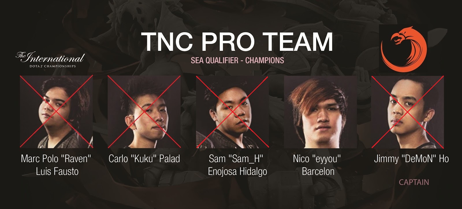 Sam 'Sam H' Hidalgo and Jimmy "DeMoN" Ho Left TNC Pro Team