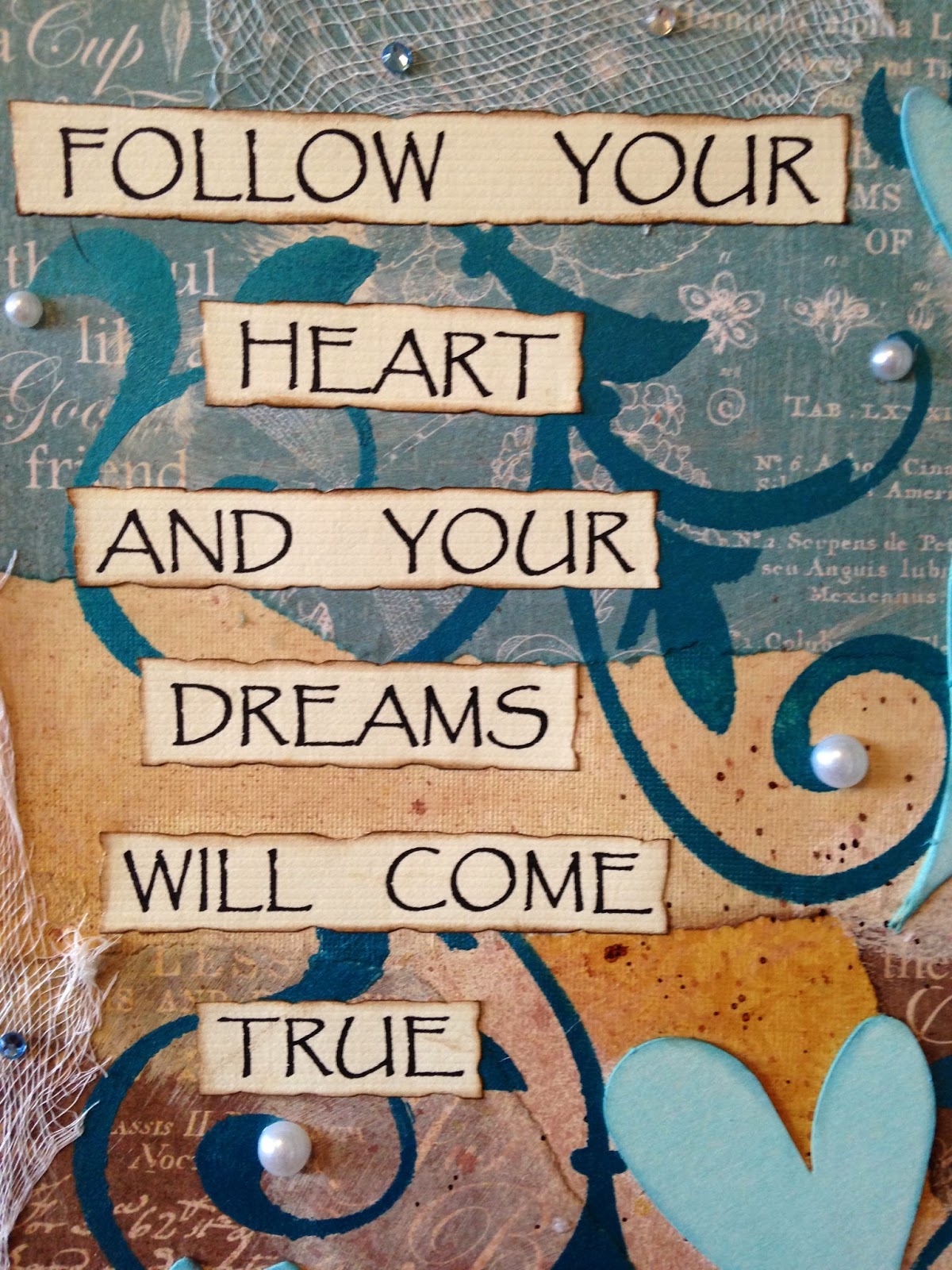 Follow Your Heart - Mixed Media Art Collage Tutorial