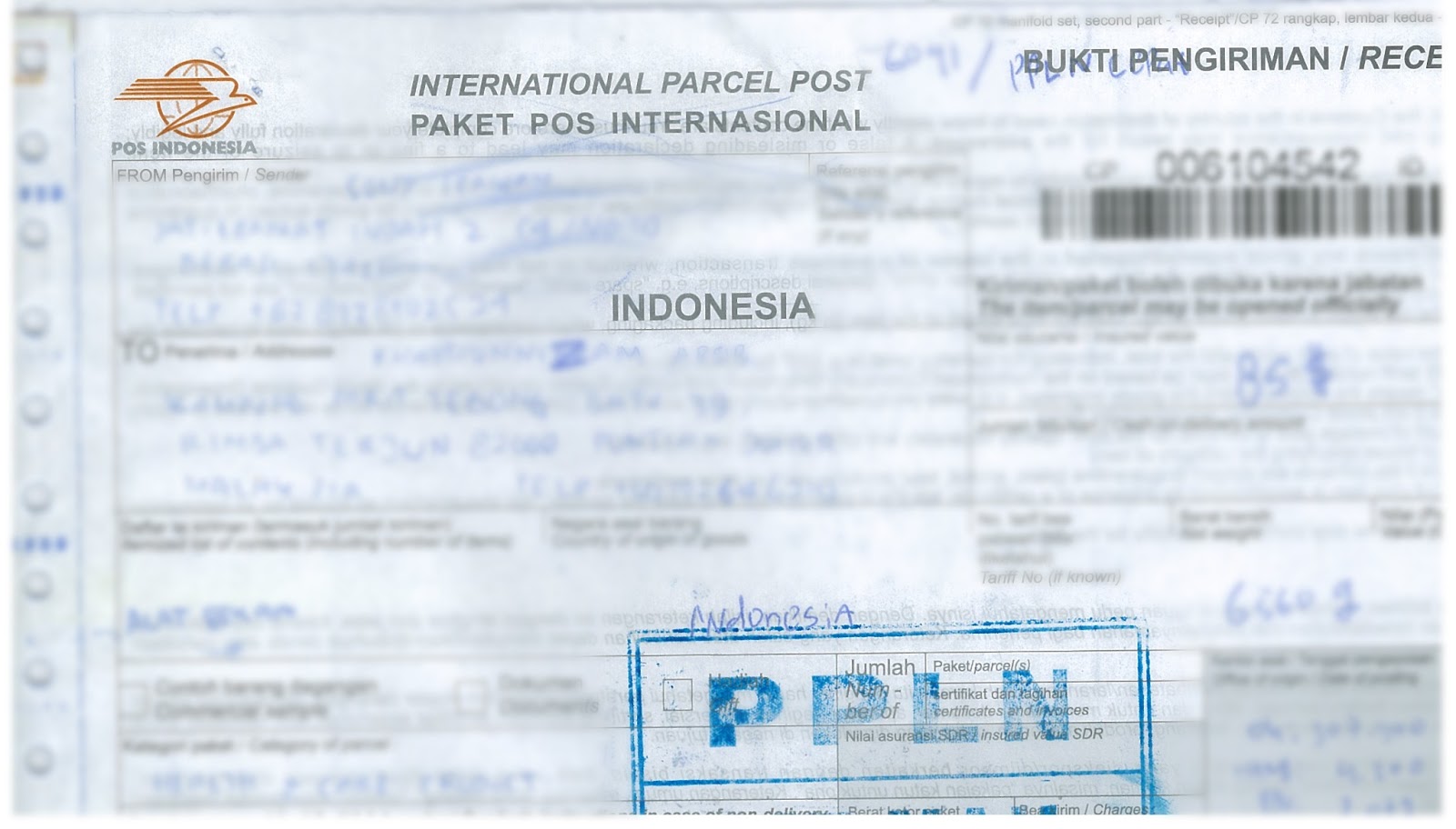 Saya & Keluarga: Mengirim Paket ke Luar Negeri 2 (via Paket Cepat PT ...