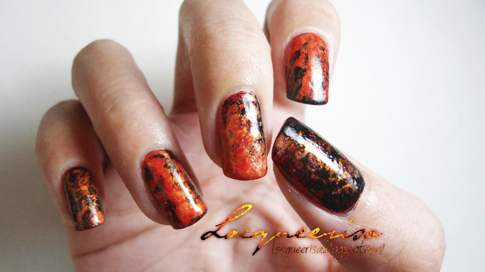 Lacqueerisa: Volcanic Inspired Nails