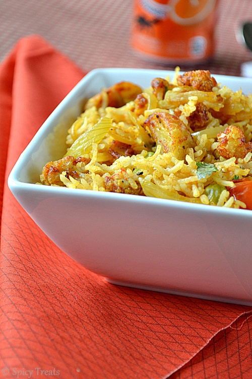 Spicy Treats: Aloo Gobi Masala Rice / Baked Potato Cauliflower Masala Rice