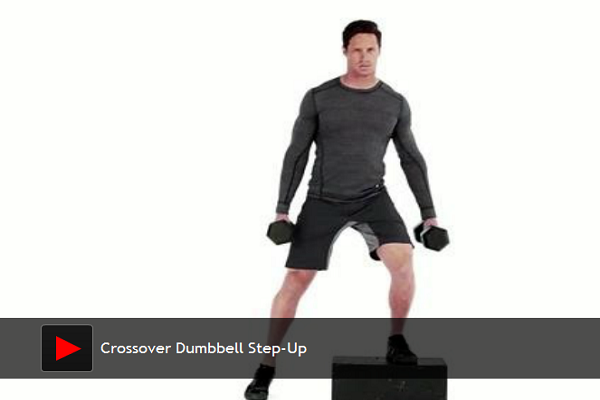 Crossover Dumbbell Step Up - Stylish Body